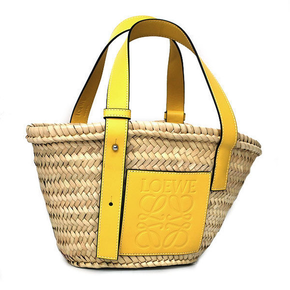 Loewe | Bags | Loewe Basket Bag Leaf Calf Yellow Anagram Palm Leaf ...